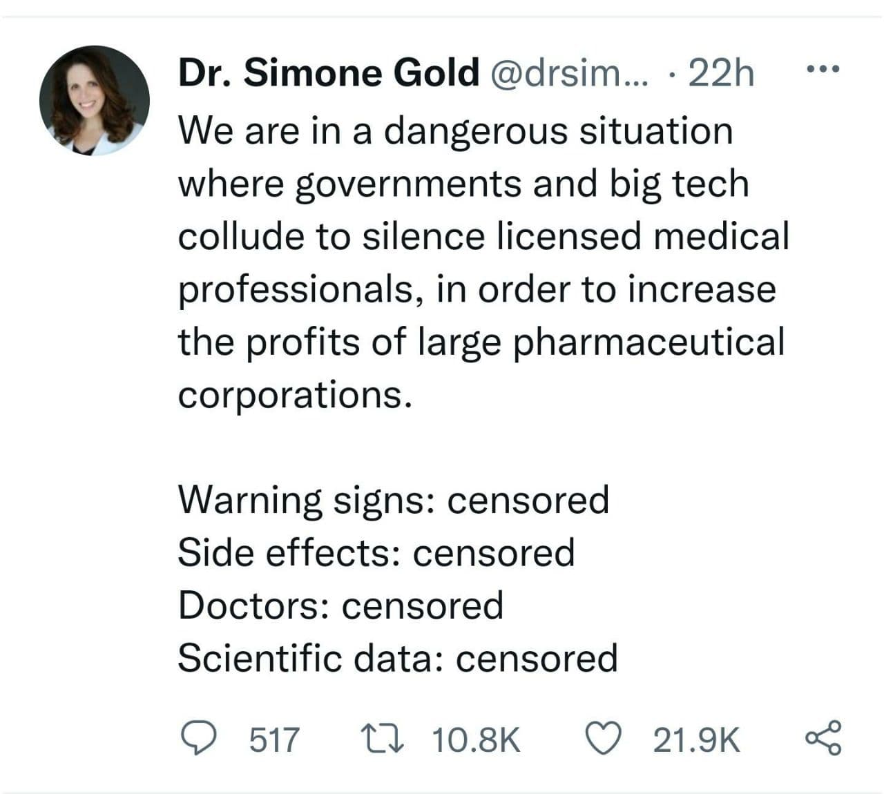 Debbie Georgatos | “Dr. Simone Gold Speaks Out…” (Updated)